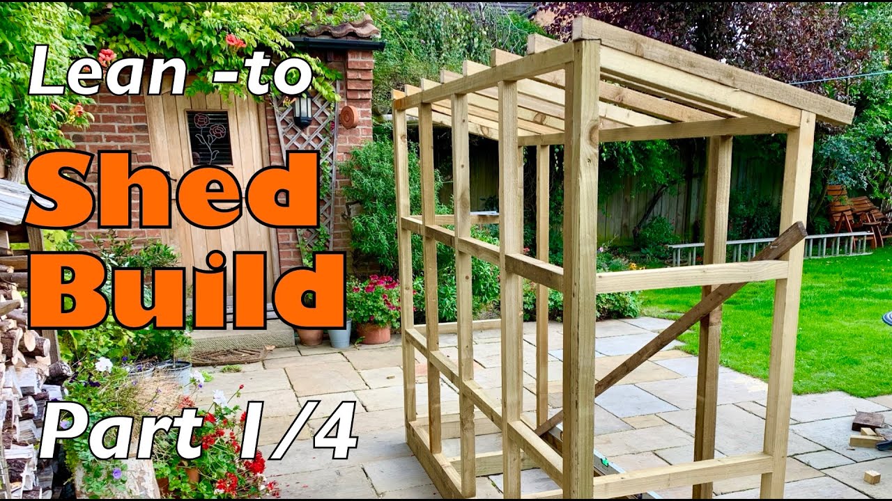 Best Small Space SHED BUILD - Part 1 Base and Frame Start to Finish ...