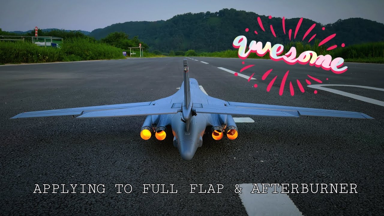 #rc비행기 #xfly #B-1B Lancer #Afterburner Takeoff #Full Flaps Landing # ...