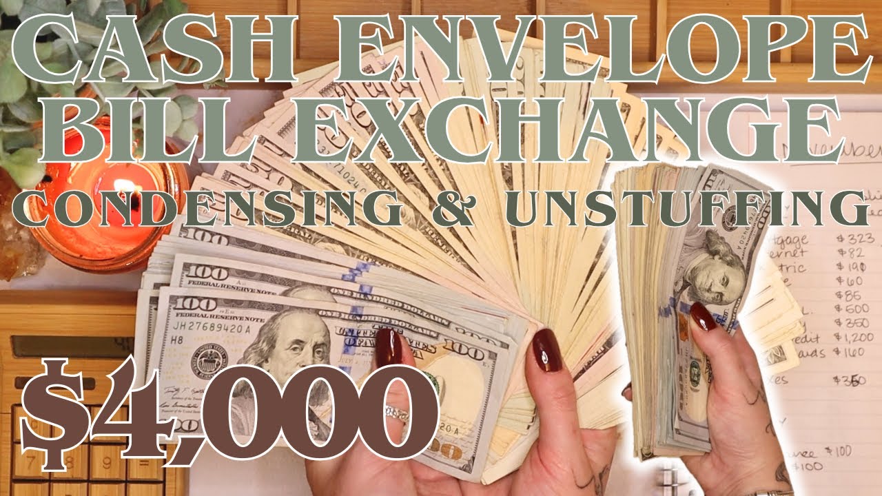 $4,000+ Cash Envelope BILL EXCHANGE | Cash Condensing & Bills ...