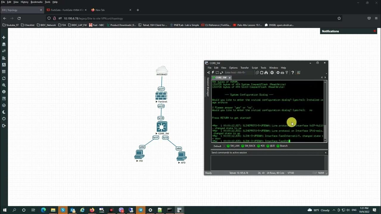 Fortinet Firewall Vlan Configuration and Routing - YouTube