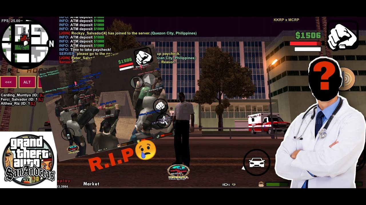 Maging sa DOCTOR sa GTA san andreas!! (Paramedic) | Maharlika City RP ...