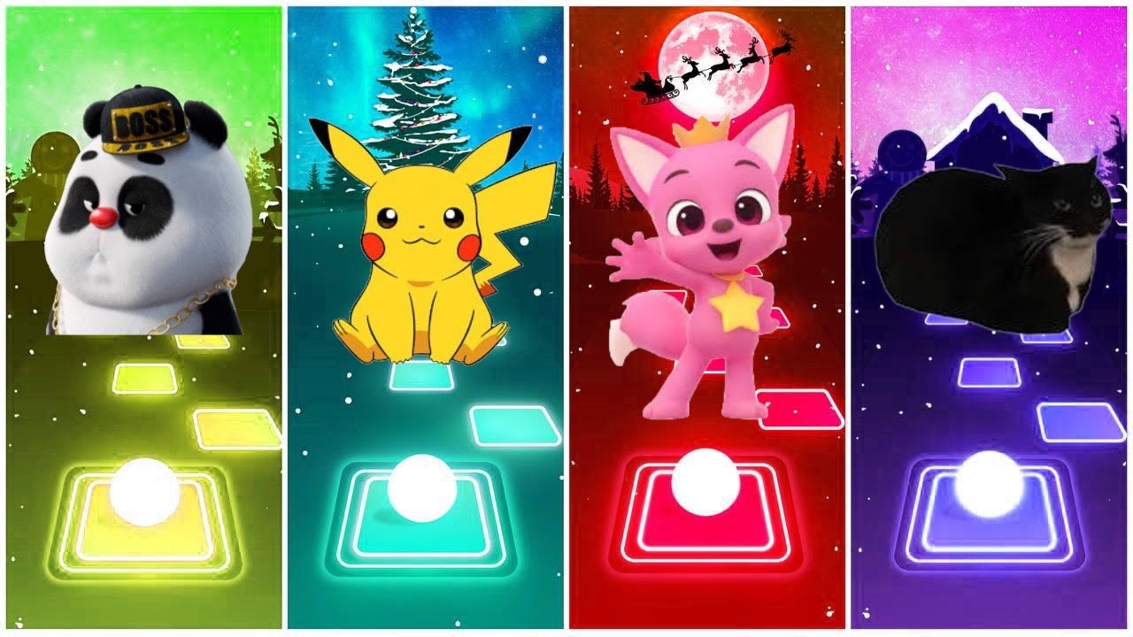 Bamboo Panda vs Pokemon vs Pinkfong vs Maxwell Cat | Tiles Hop EDM Rush ...