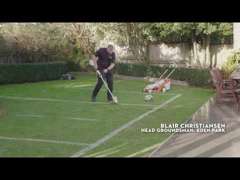 Eden Park Head Groundsman - STIHL Battery Electric Linetrimmers - YouTube