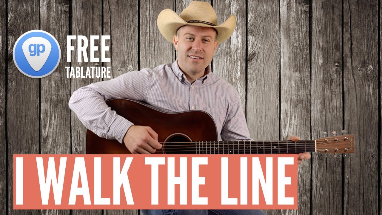 I WALK THE LINE - Johnny Cash - Guitar lesson - intro - YouTube