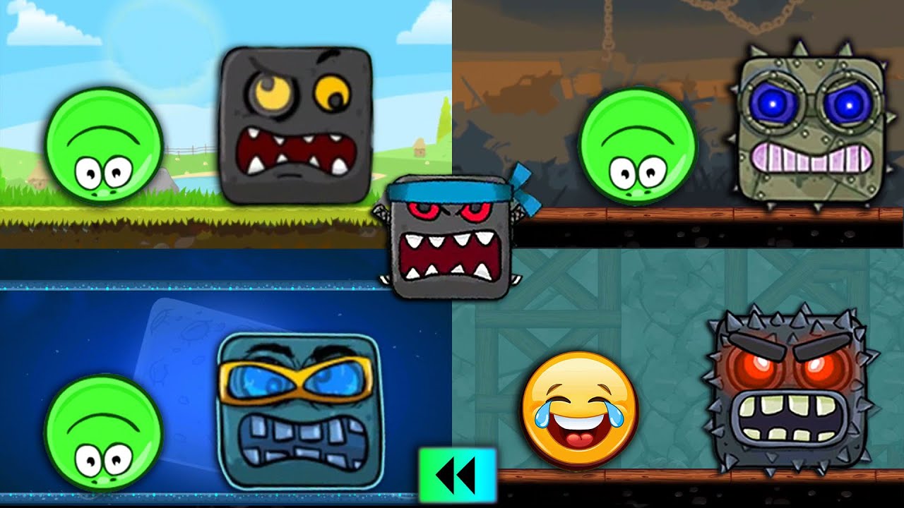 Red Ball 4 - All Bosses in Versus mode with Green Ball Reverse ...