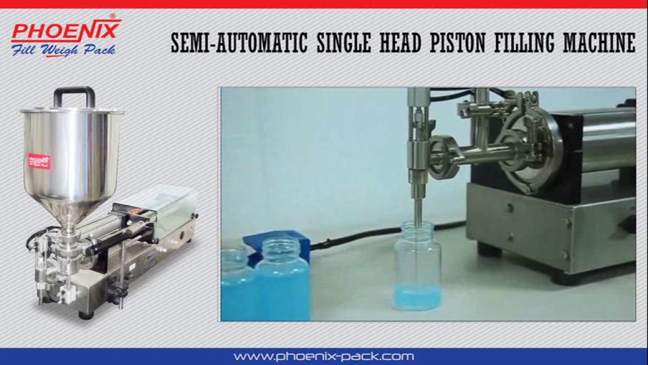 Semi Automatic Single Head Piston Filling Machine - YouTube