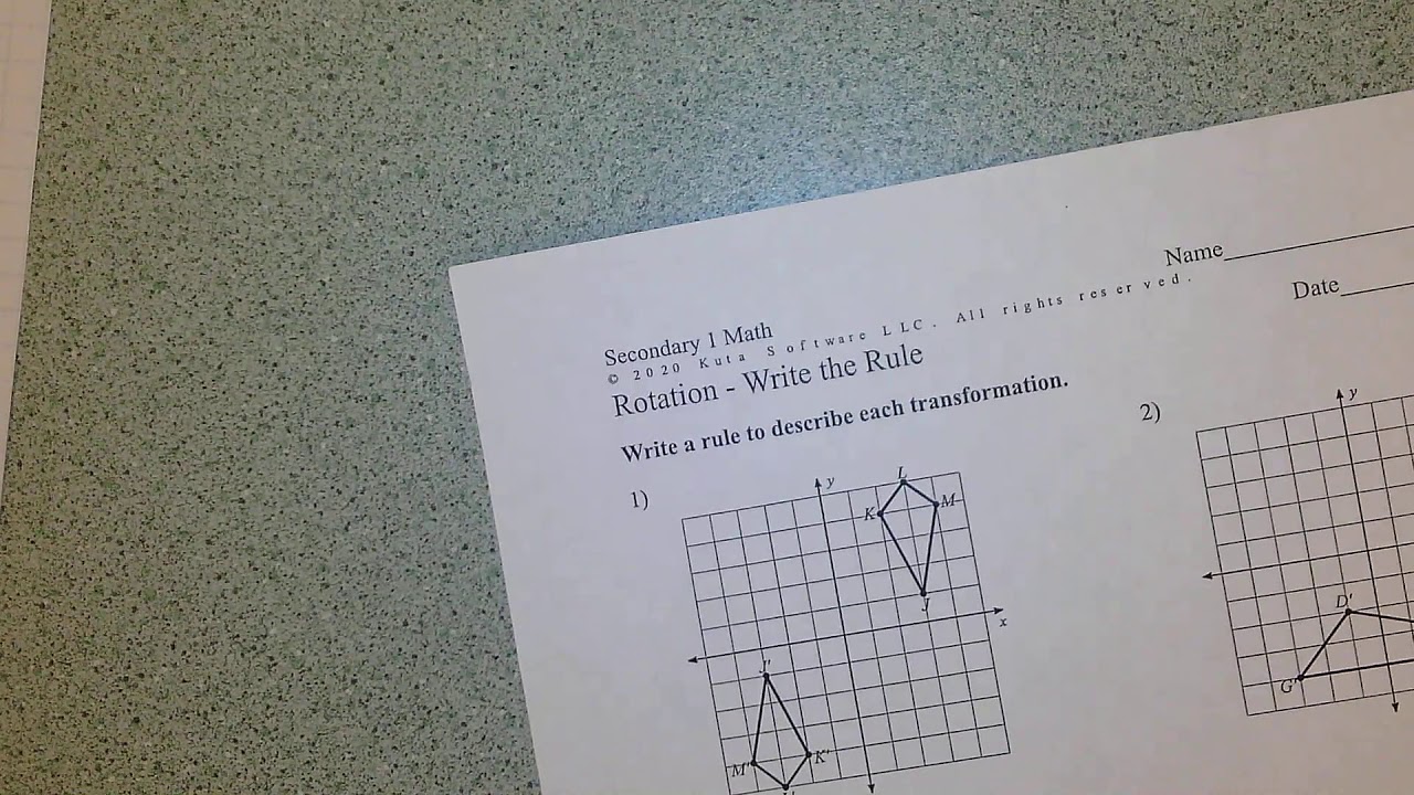 Write the Rule for Rotation Video - YouTube