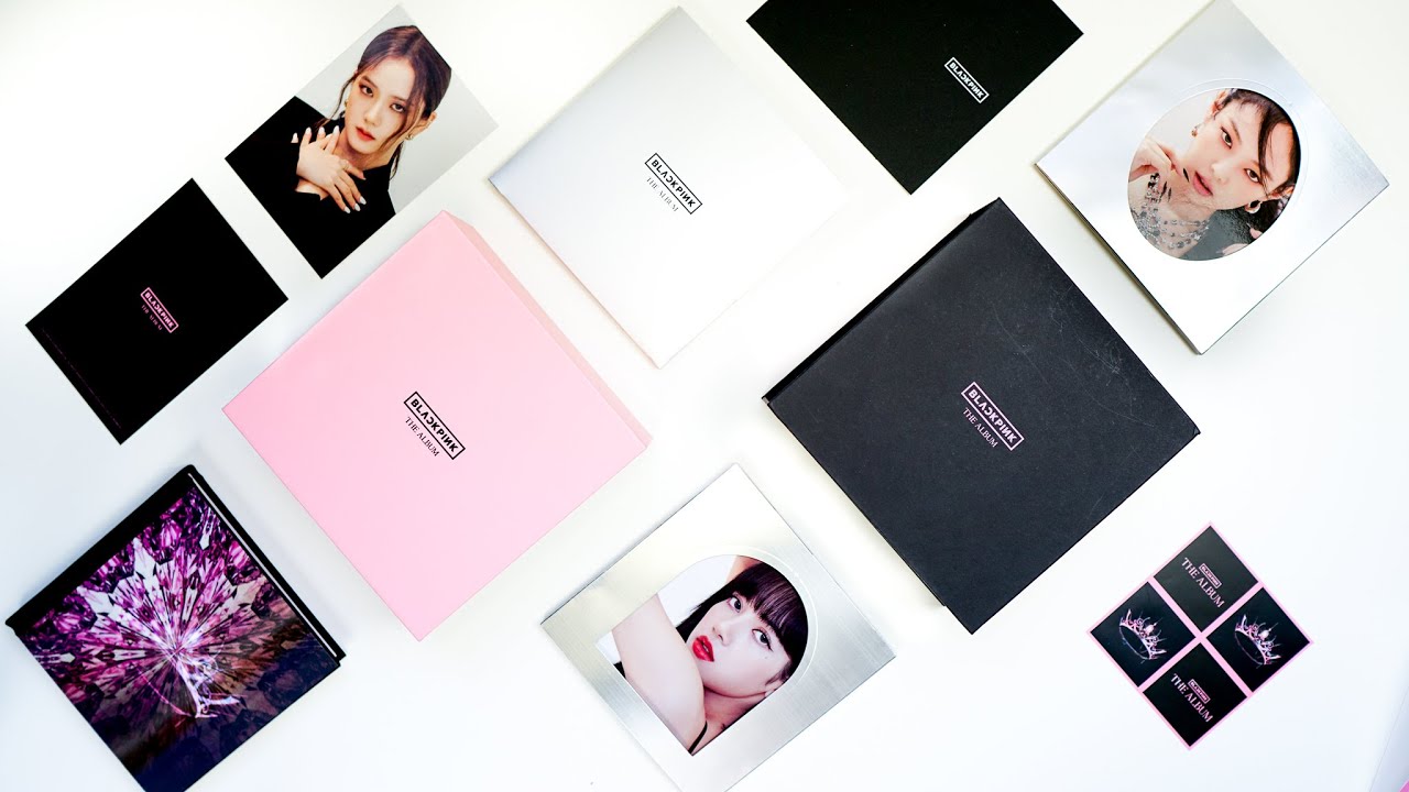 [4K] BLACKPINK THE ALBUM Version 1 & 2 Unboxing - YouTube