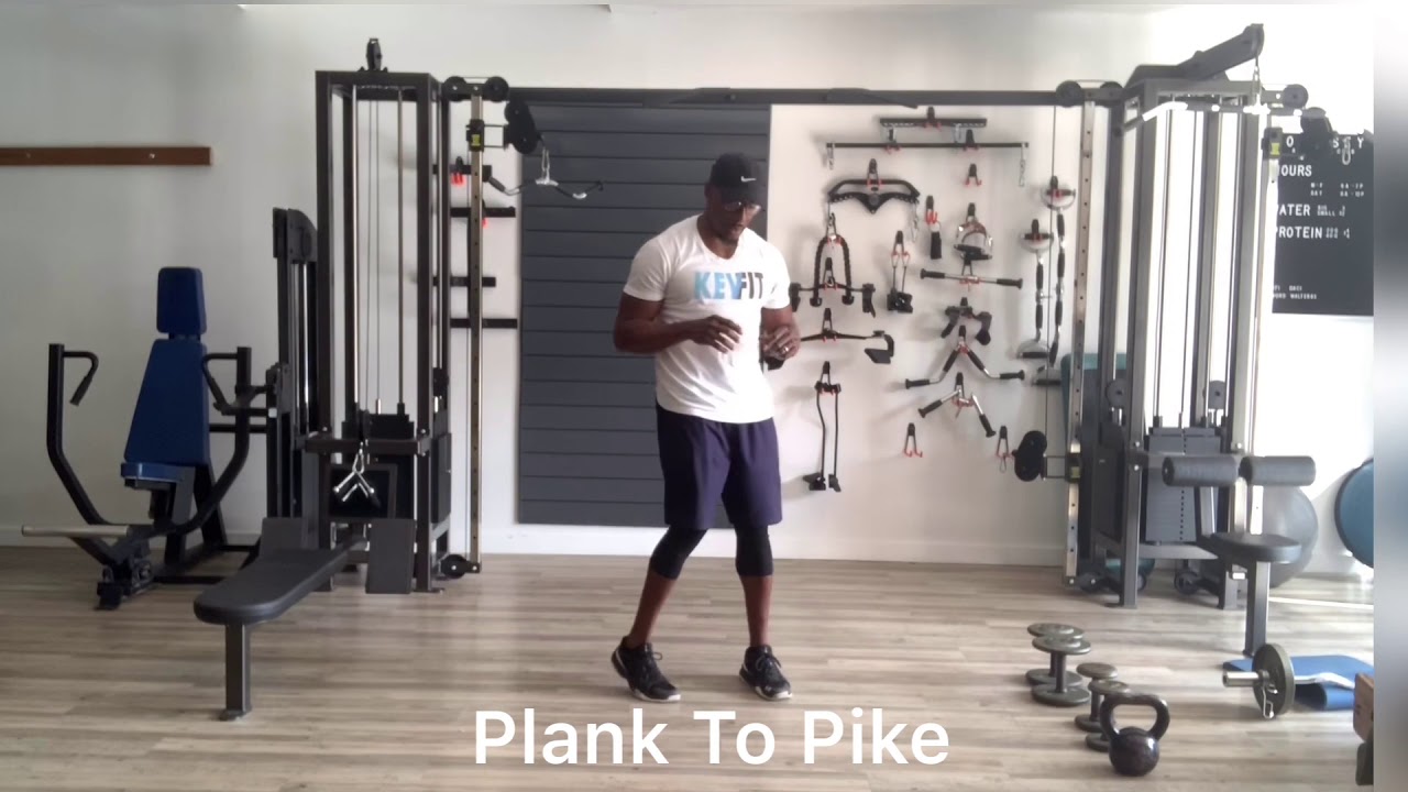 Plank to pike Core exercise - YouTube