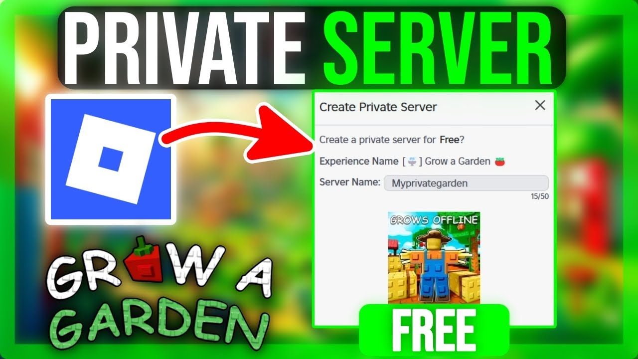 How to Make a Private Server in Grow a Garden (Roblox) FAST - YouTube
