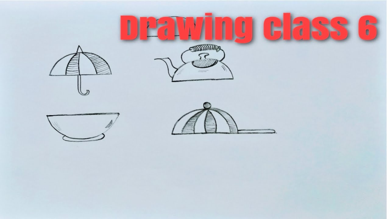 how to draw real life objects with semi circle | drawing class-6 - YouTube