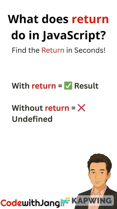 What Does return Do in JavaScript? | JavaScript Function Return #javascript #coding #interview ...