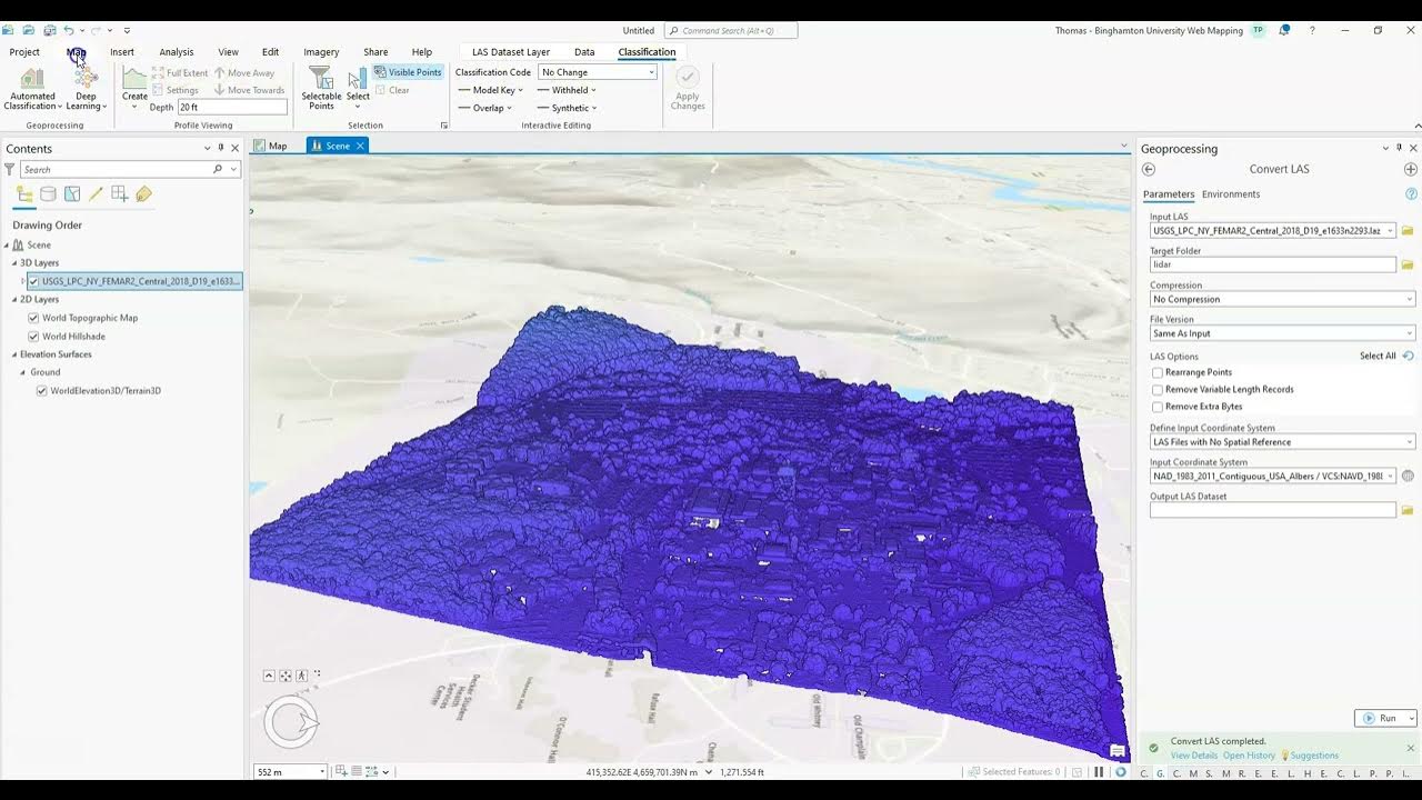 Converting from LAZ to LAS Using Convert LAS in ArcGIS Pro and Fix ...