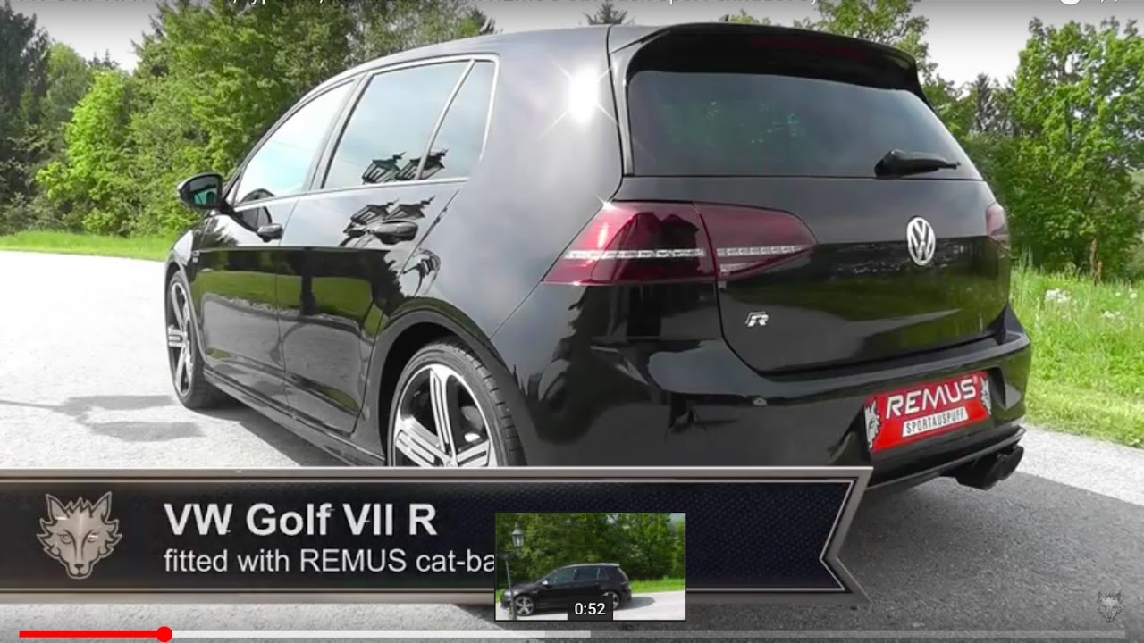VW Golf VII R MK7 REMUS cat back sport exhaust system Motech ...