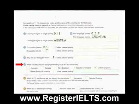 How to complete the IELTS application form - YouTube