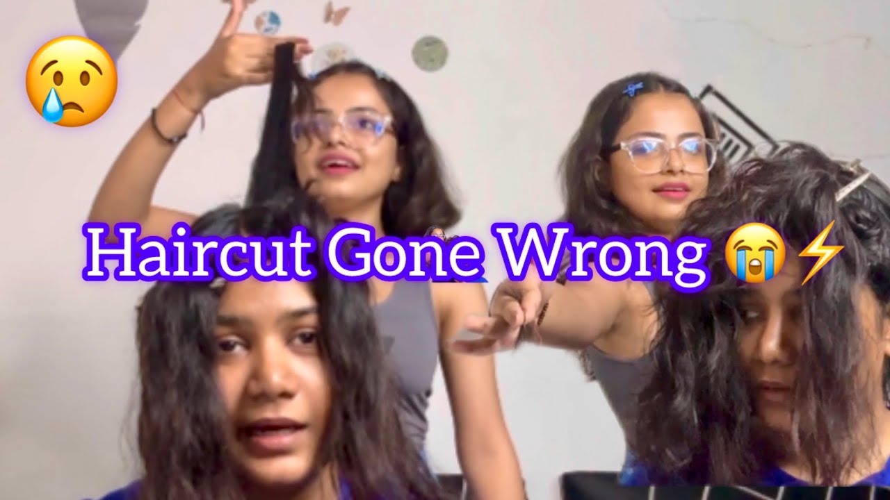 😫Haircut Gone Wrong 😭💇‍♀️ | Layer Cut Fail ⚡️🥲| Day 4 - YouTube