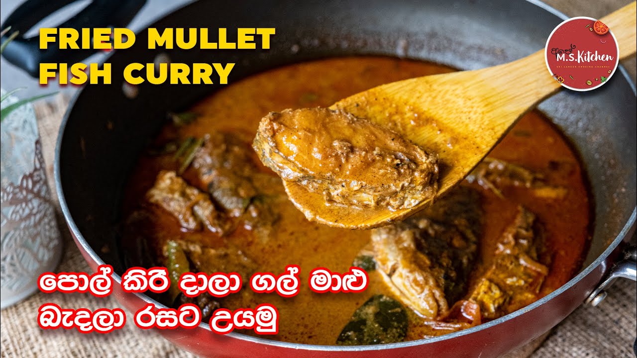 ගල් මාළු බැදලා රසට උයමු | Fried Delicious Mullet Fish Curry Recipe by ...