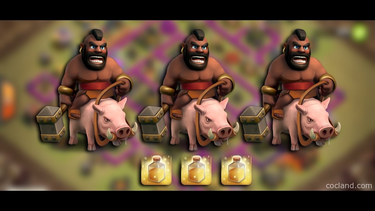 Clash of Clans - HOG HOG HOG (All Hog Rider Attack) - YouTube