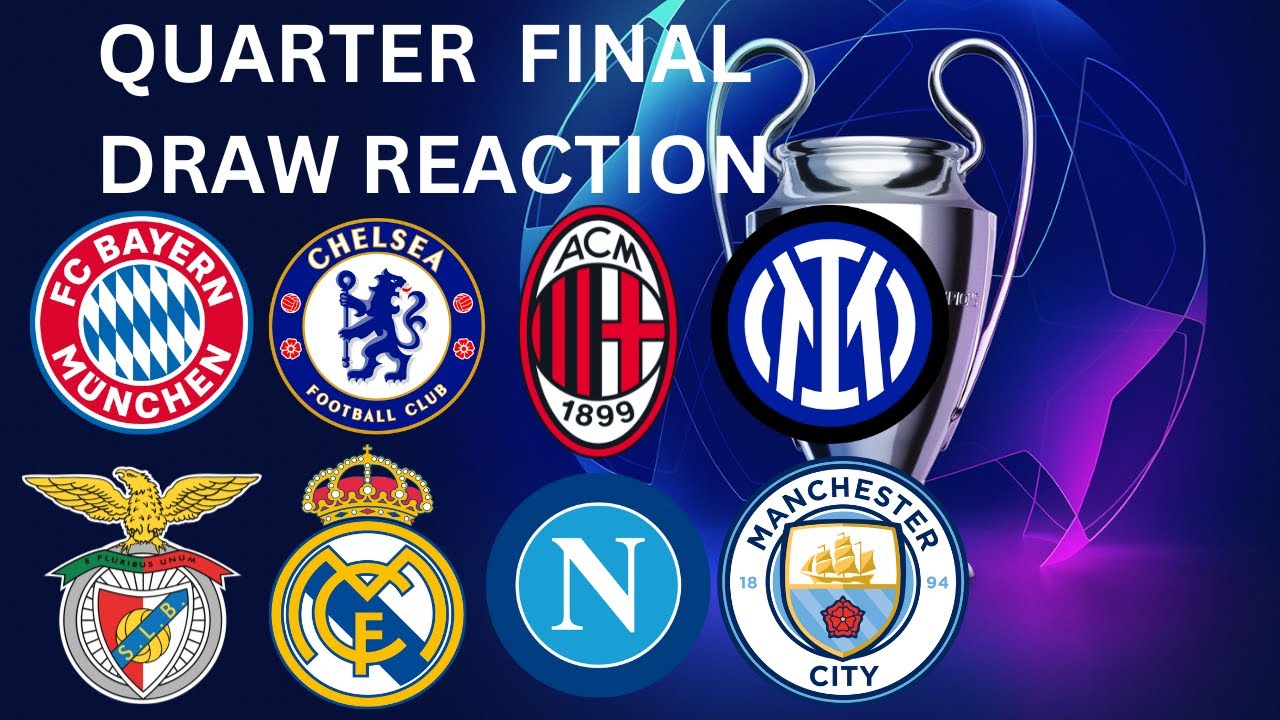 UEFA CHAMPIONS LEAGUE QF DRAW LIVE REACTION - YouTube