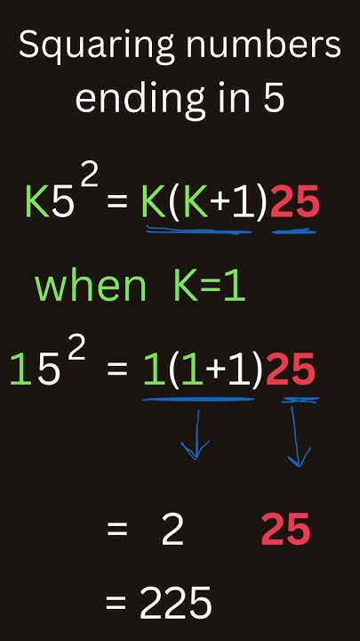 find the squaring numbers ending in 5 #mathtricks - YouTube