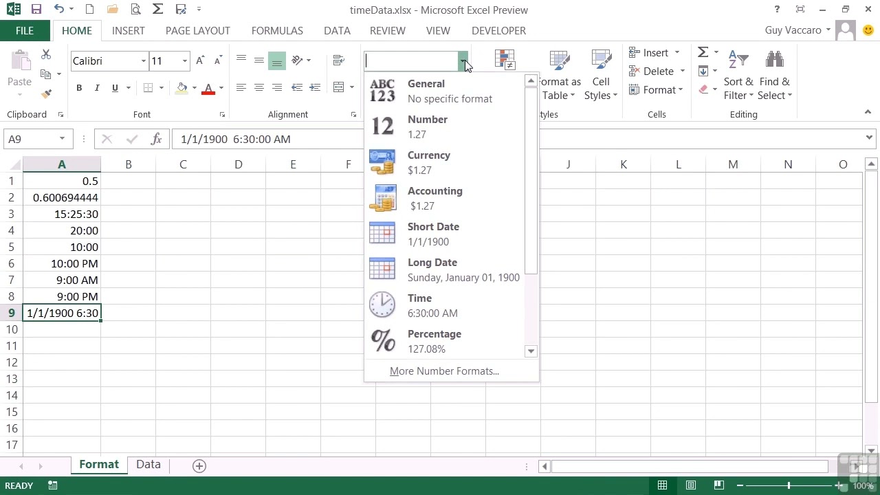 06 01 Working With Time In Excel YouTube 06 01 Working With Time In Excel YouTube