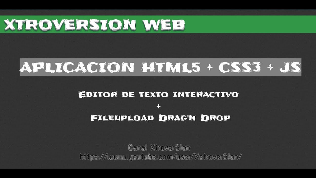 Editor de Texto Interactivo - Aplicación de HTML5 + CSS3 + JS - YouTube