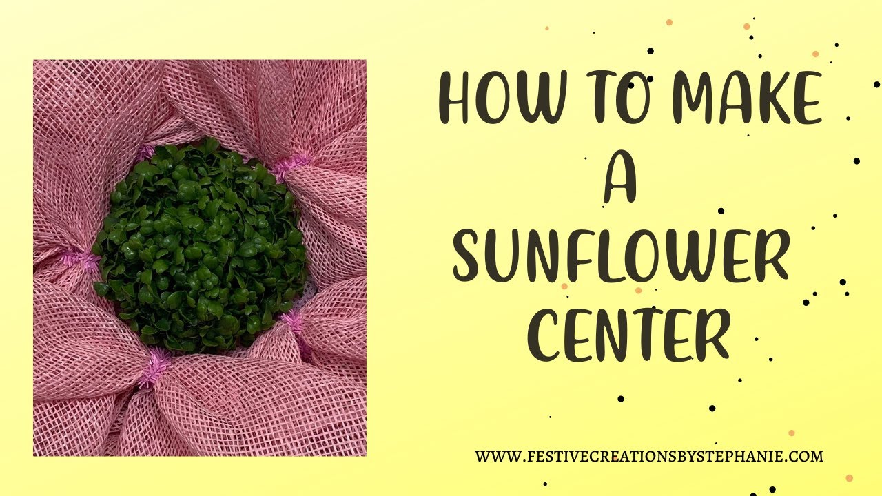 How To Make A Sunflower Center - YouTube