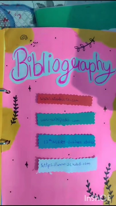 Creative bibliography ideas for school/college project file⭐......# ...