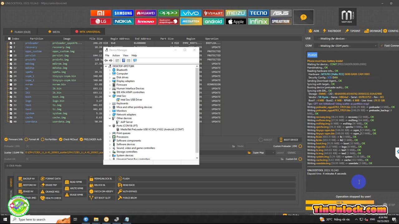 OPPO F5 PRELOADER FLASH FIRMWARE DONE BY UNLOCKTOOL(NO NEED TESTPOINT ...
