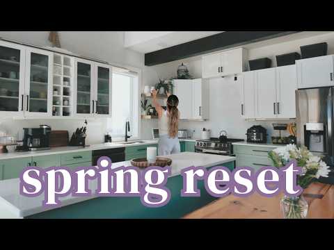Spring Kitchen Reset 🌷 Cleaning, Grocery Restock & Decorating