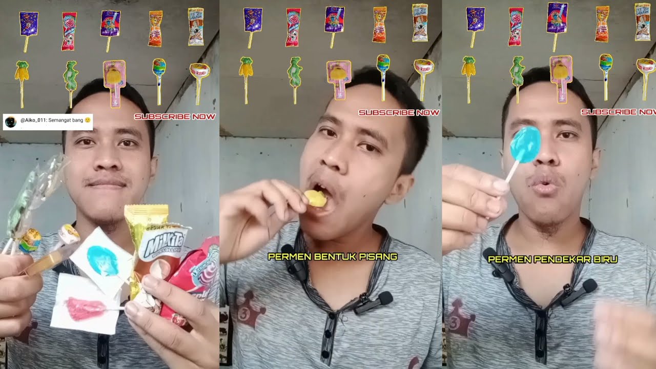 MAKAN PERMEN TUSUK 10 MACAM - YouTube