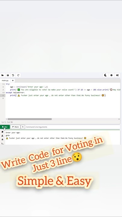 How to write a simple code for Voting system | python - YouTube