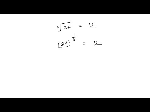 Solve each equation. √(3 t)-2=0 - YouTube