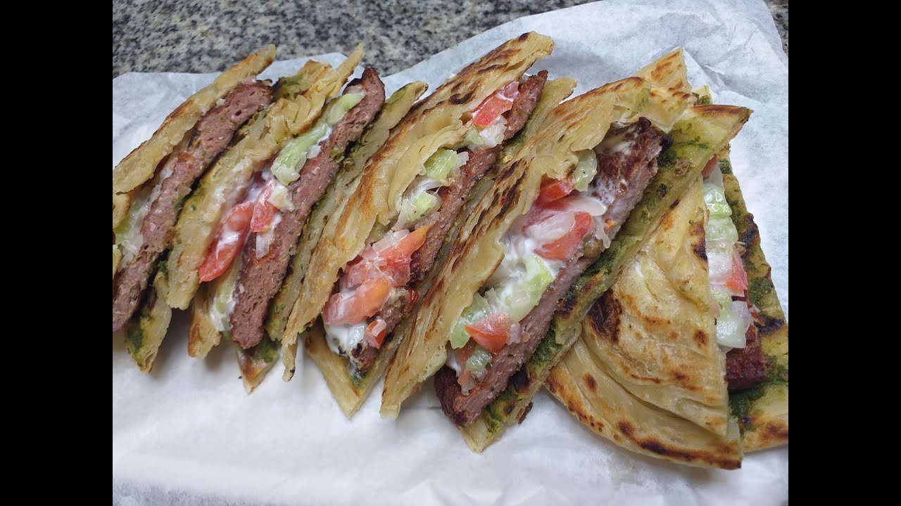 Different and Unique Kabab Paratha Sandwich - YouTube