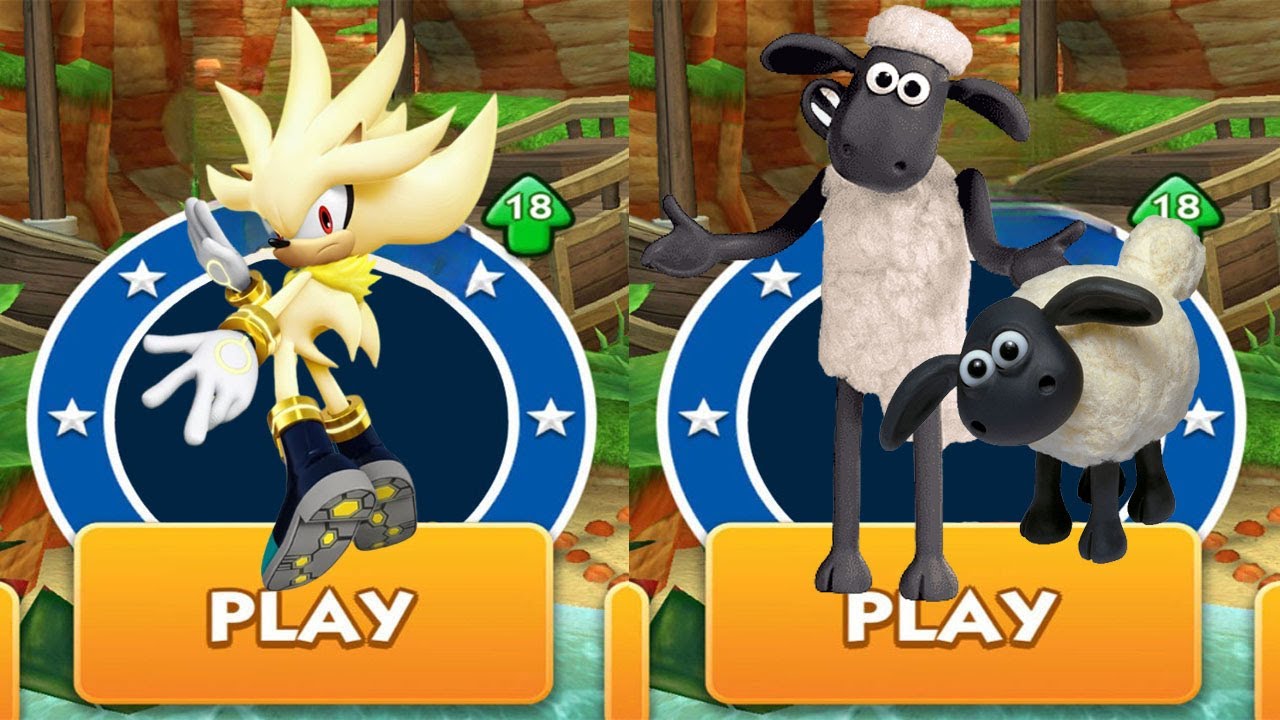 Sonic Dash vs Shaun The Sheep Runner - Super Silver vs All Bosses Zazz ...