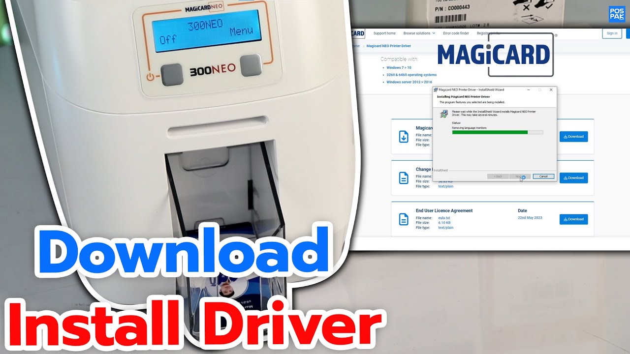 MAGICARD 300 NEO Single-Sided เครื่องพิมพ์บัตร | ดาวน์โหลดและติดตั้งไดรเวอร์ - YouTube