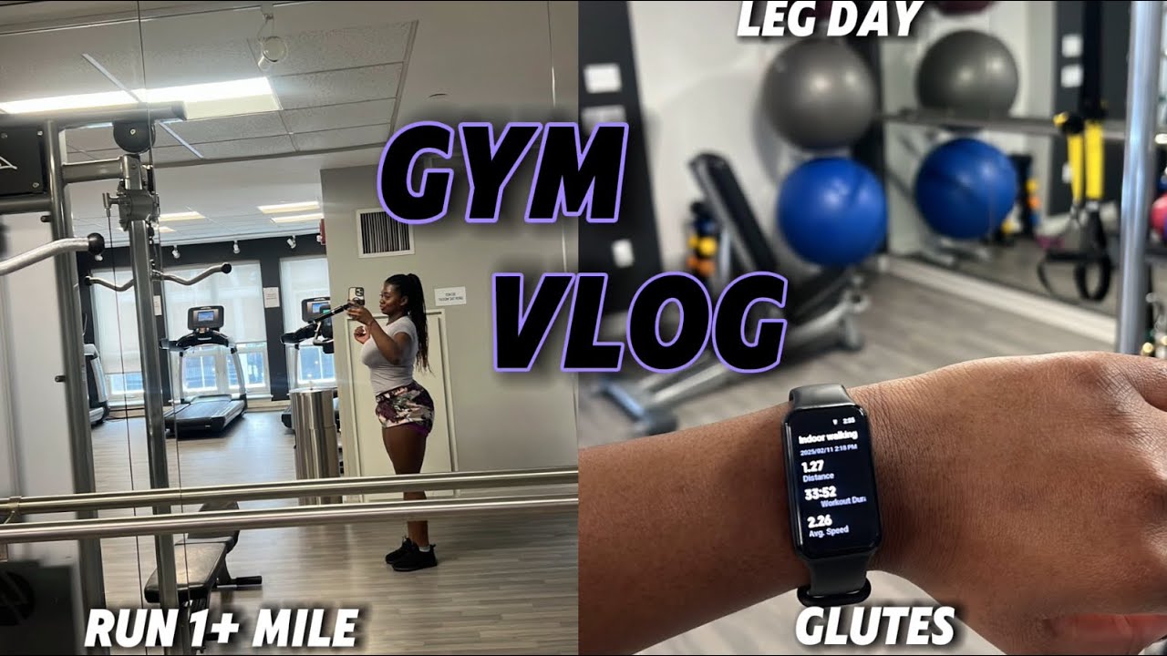 GYM VLOG | 2 MILE RUN | LOWER BODY WORKOUT | - YouTube