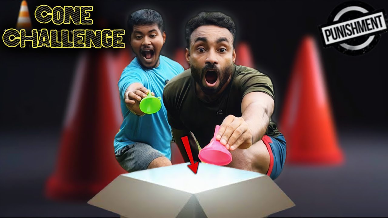 Cone Challenge 🤯 | loser karega Murga Punishment 🐔😂 - YouTube