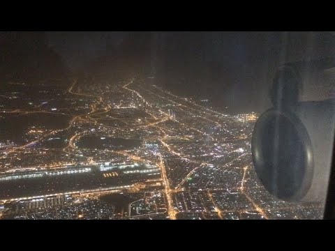 Plane Take Off Video At Night Window View - YouTube