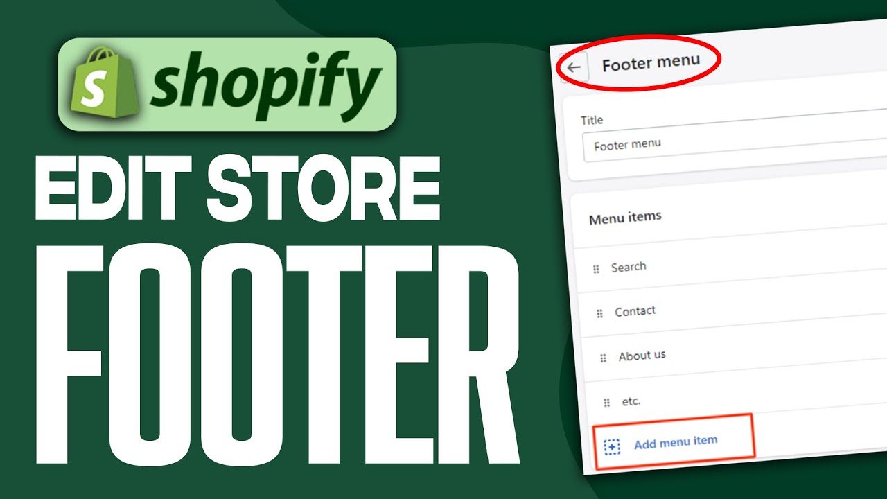 How To Edit Shopify Store Footer - YouTube