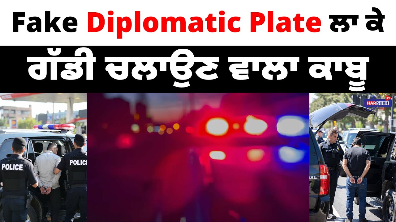 Fake Diplomatic Plate ਲਾ ਕੇ ਗੱਡੀ ਚਲਾਉਣ ਵਾਲਾ ਕਾਬੂ | PUNJABI USA UPDATES ...
