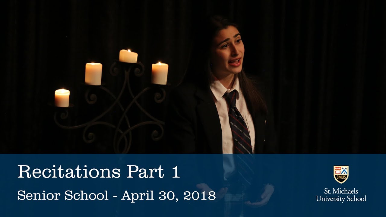 Senior School Recitations Part 1. April 30, 2018 - YouTube