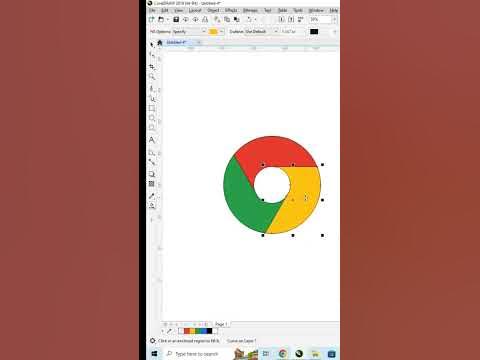 How to create Google Chrome logo in CorelDraw - YouTube