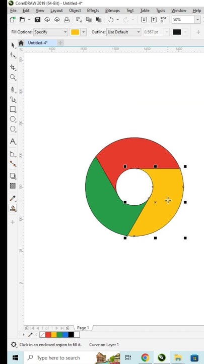 How to create Google Chrome logo in CorelDraw - YouTube