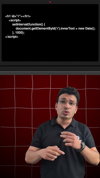 Make Digital Watch in 1 line #javascript - YouTube