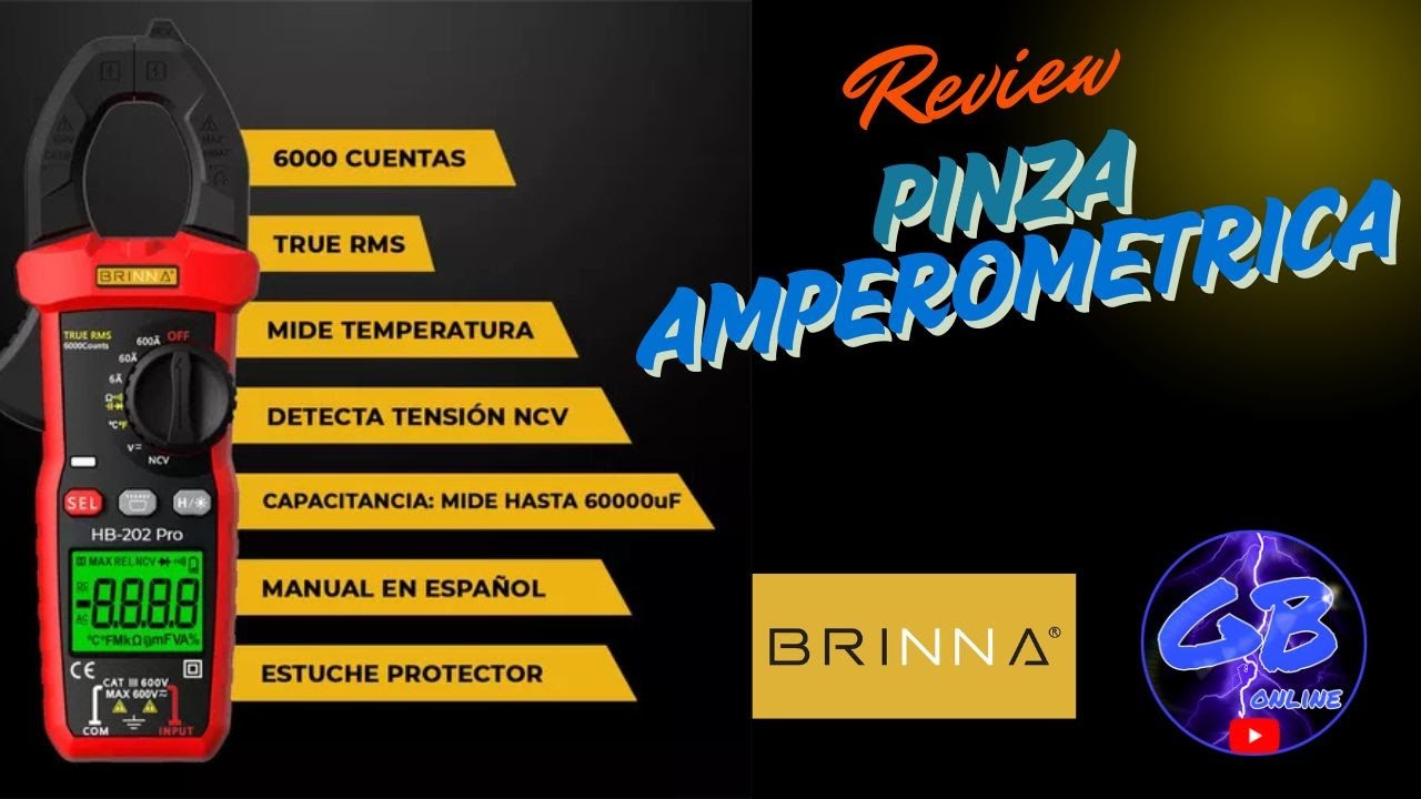 Review PINZA AMPERIMÉTRICA BRINNA HB 202 PRO - YouTube