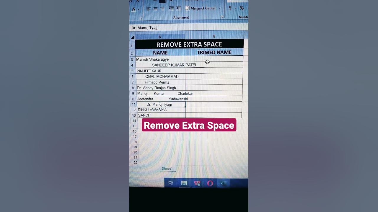Remove Extra Space In Excel shortsvideo excel shorts YouTube remove-extra-space-in-excel-shortsvideo-excel-shorts-youtube