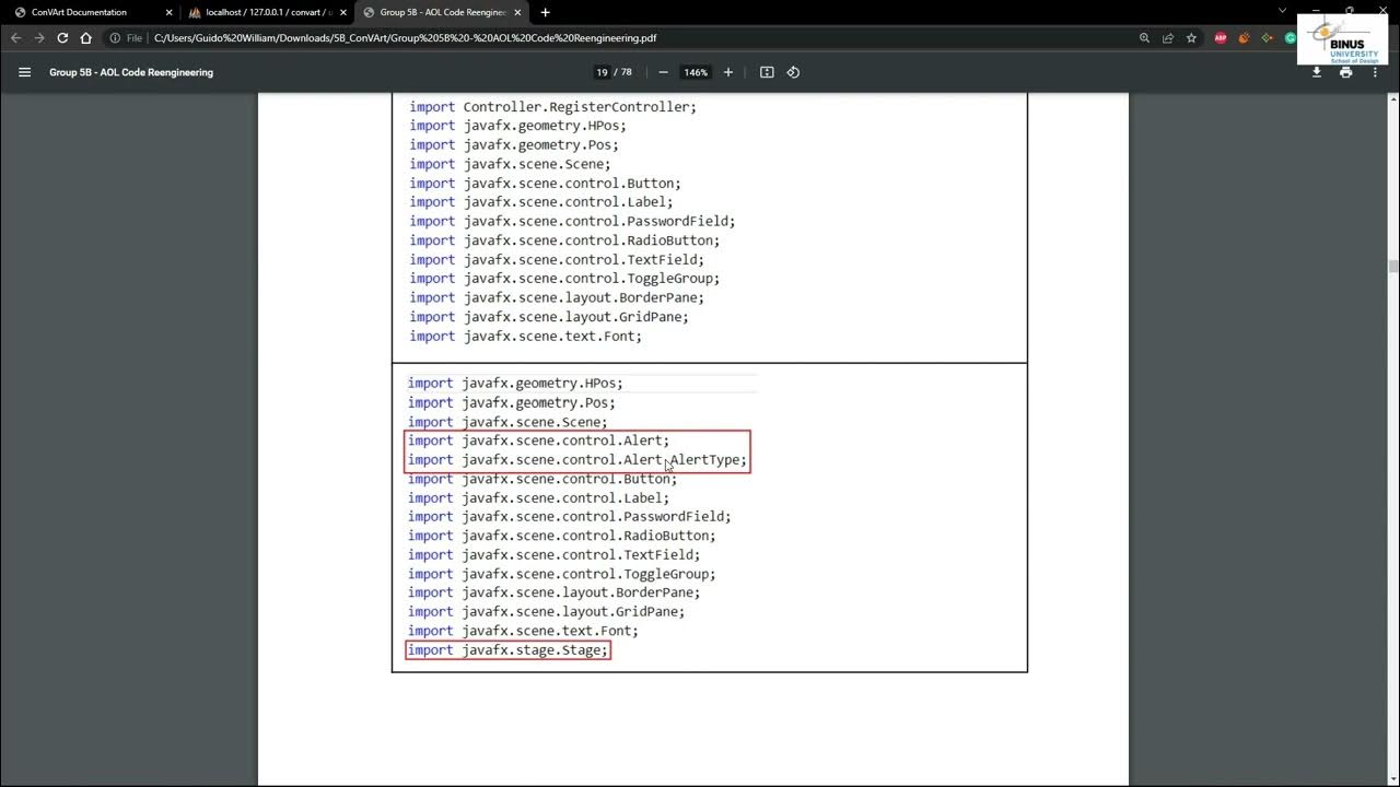 BINUS University Computer Science - Code Reengineering - Concert Management System Code ...