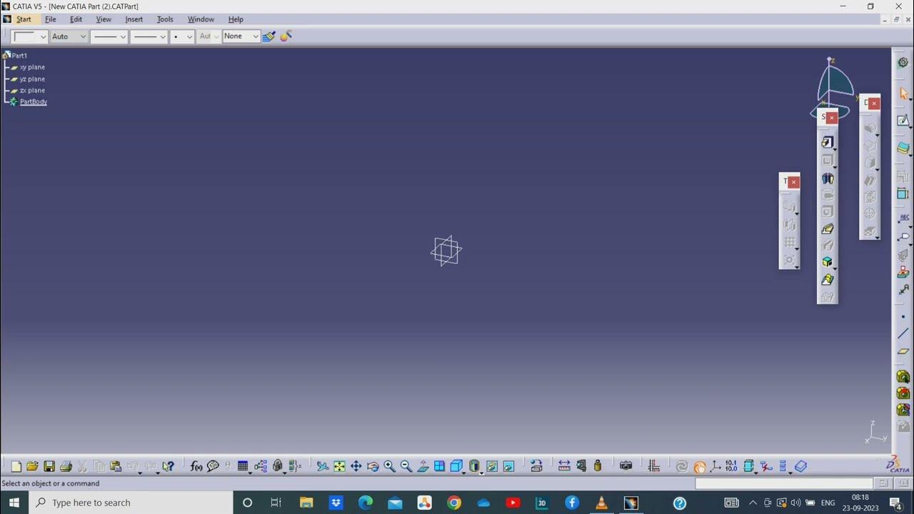 Getting Started with CATIA V5: How to Open the Software and Create Your First Part - YouTube