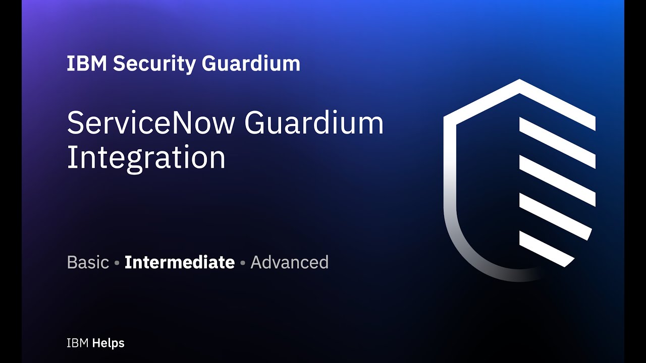 ServiceNow Guardium Integration - YouTube